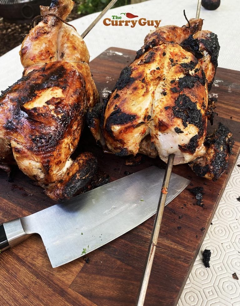 Chicken Sajji | Whole Skewered Chicken | The Curry Guy