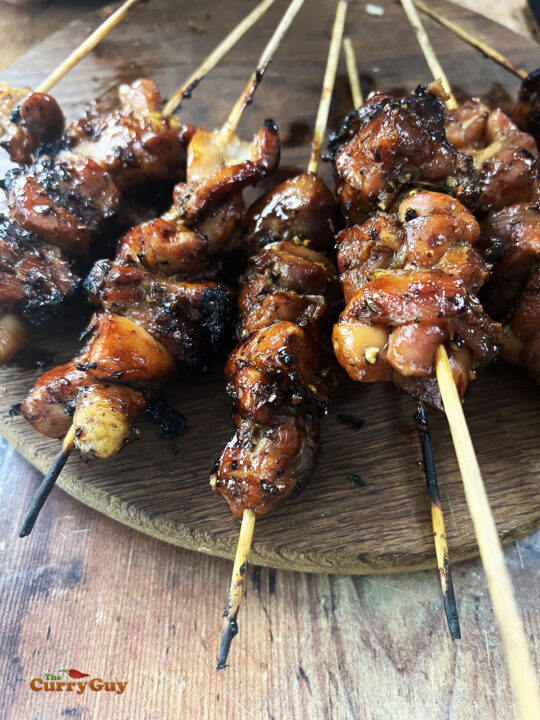 Indonesian Chicken Sate with Peanut Sauce - The Curry Guy