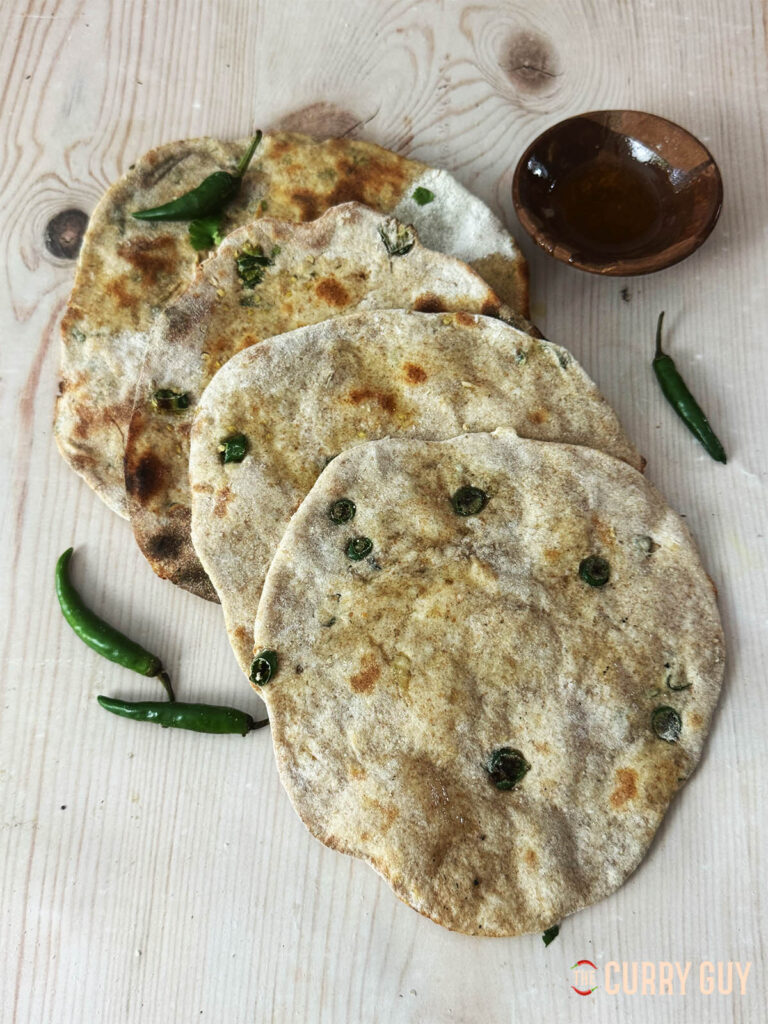 Tandoori Roti with Chilli and Garlic | Homemade Roti | The Curry Guy